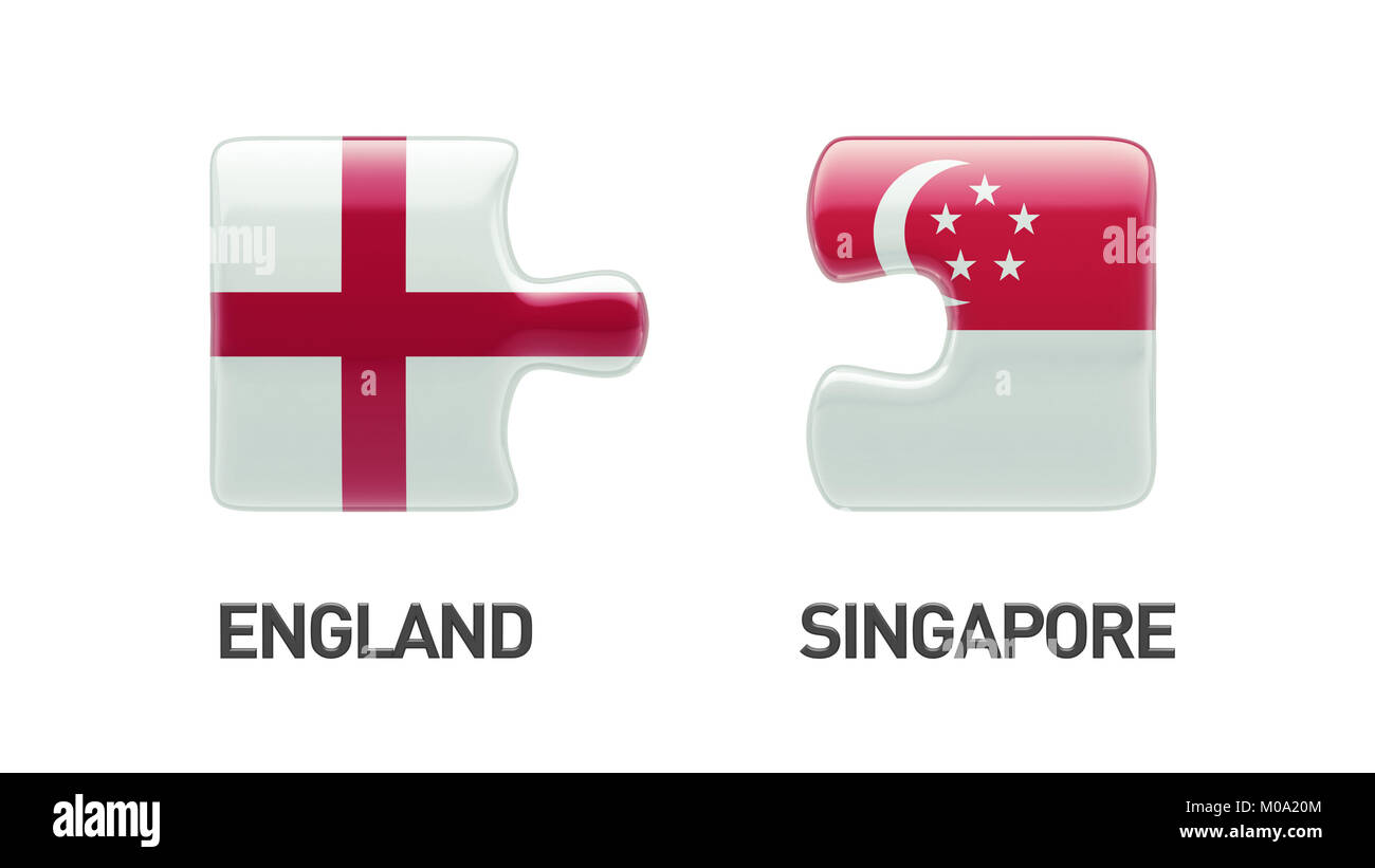 Singapore England High Resolution Puzzle Concept Stock Photo - Alamy