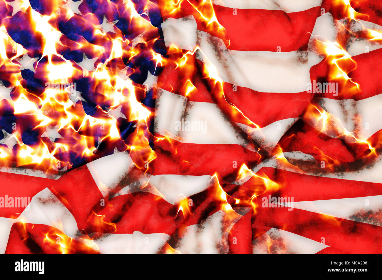 Flag burning hi-res stock photography and images - Alamy