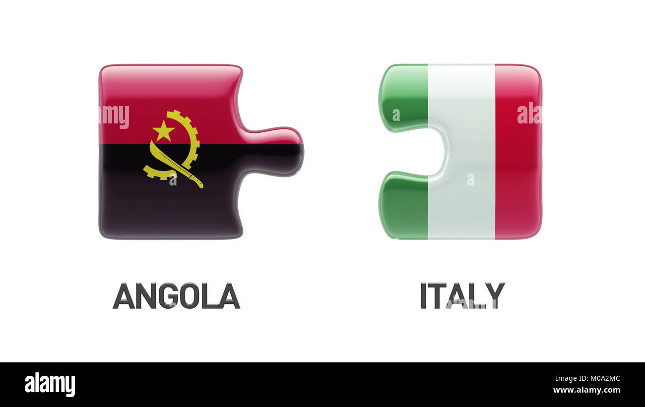 Angola Italy High Resolution Puzzle Concept Stock Photo - Alamy