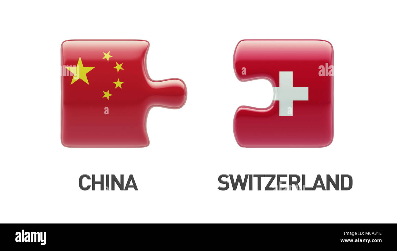Switzerland China High Resolution Puzzle Concept Stock Photo - Alamy