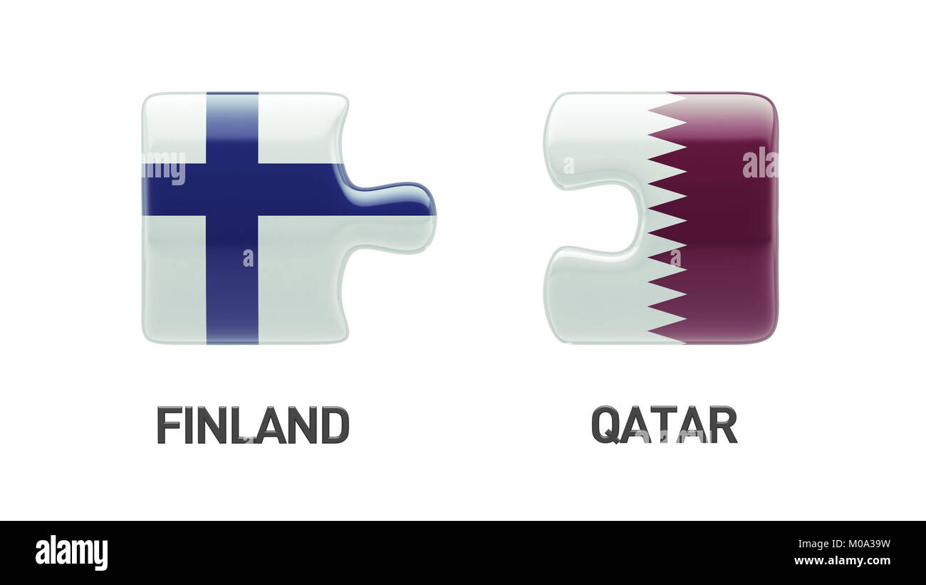 Qatar Finland High Resolution Puzzle Concept Stock Photo - Alamy
