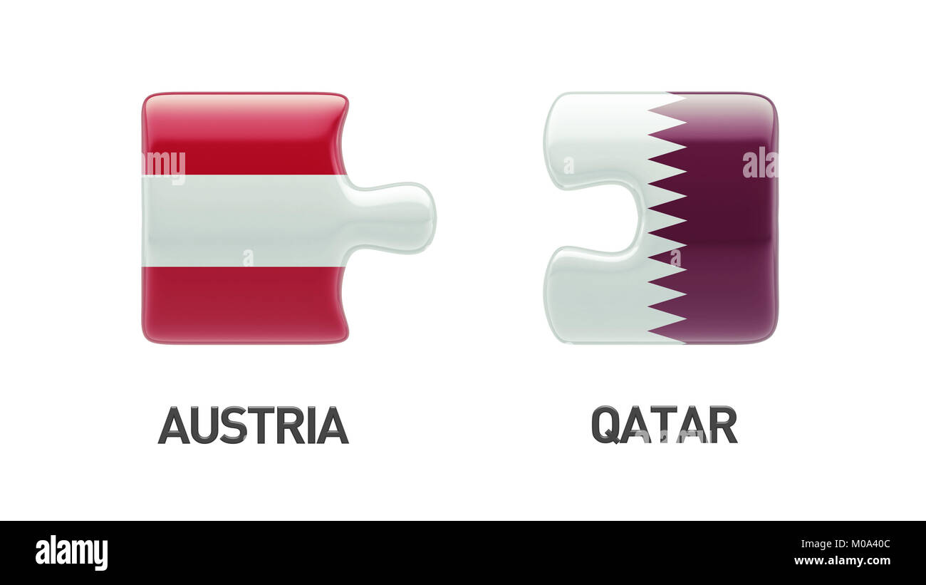 Qatar Austria High Resolution Puzzle Concept Stock Photo - Alamy