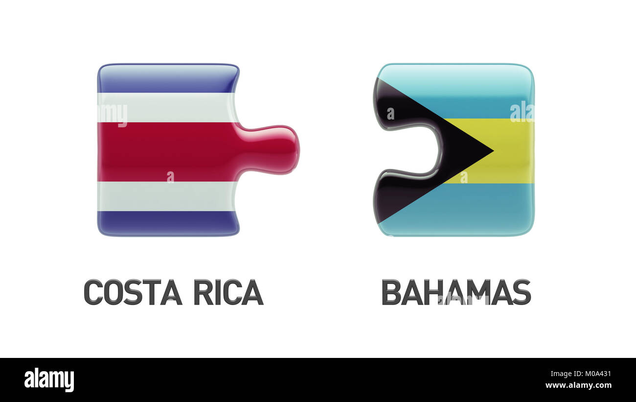 Bahamas Costa Rica High Resolution Puzzle Concept Stock Photo - Alamy