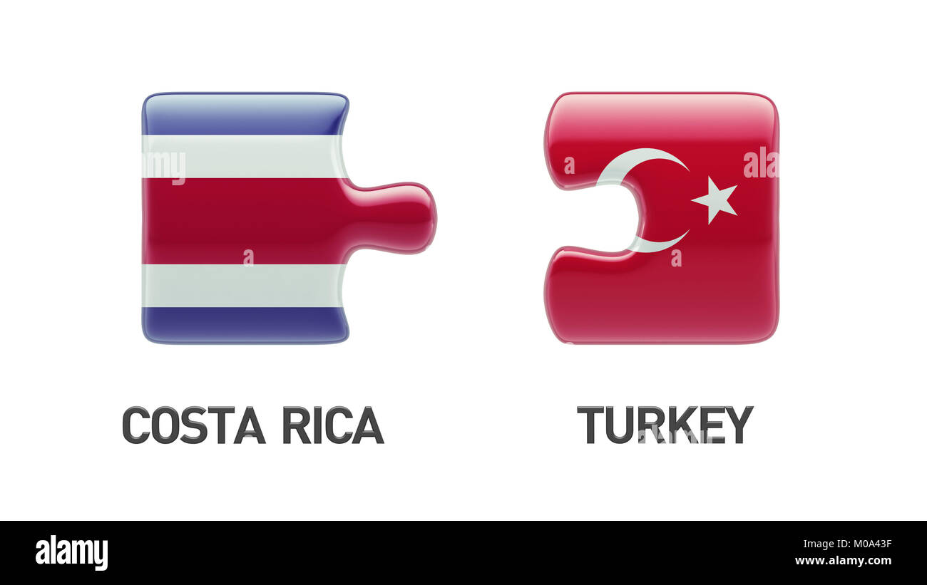 Turkey Costa Rica High Resolution Puzzle Concept Stock Photo - Alamy