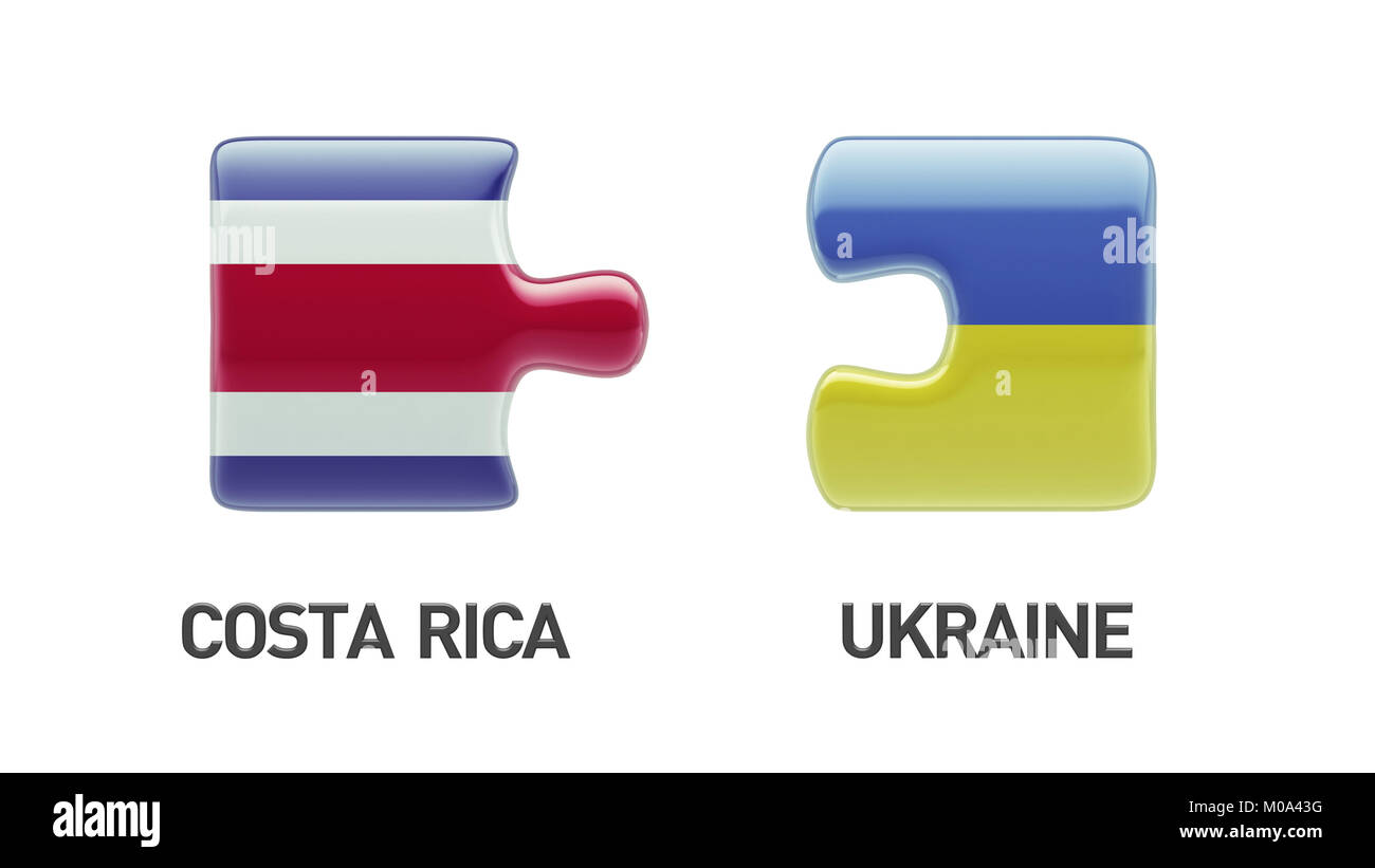 Ukraine Costa Rica High Resolution Puzzle Concept Stock Photo - Alamy
