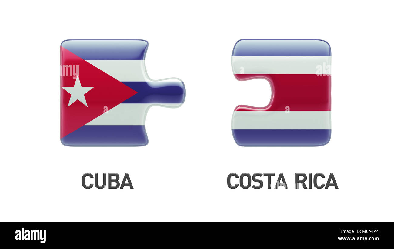 Cuba Costa Rica High Resolution Puzzle Concept Stock Photo - Alamy