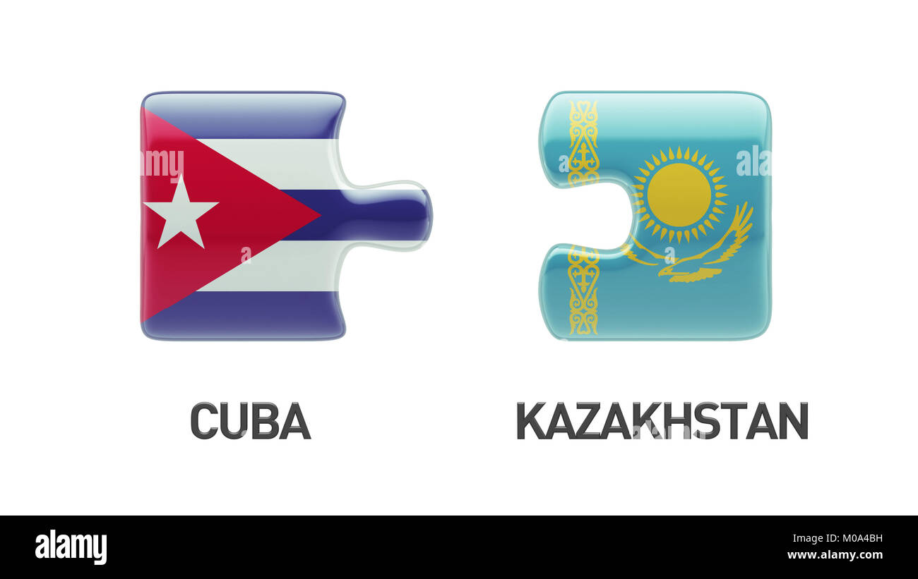Kazakhstan Cuba High Resolution Puzzle Concept Stock Photo - Alamy