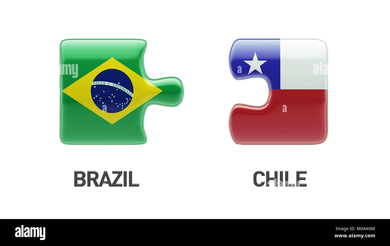 Brazil Chile High Resolution Puzzle Concept Stock Photo - Alamy