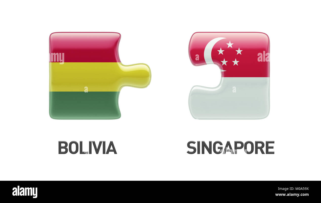 Singapore Bolivia High Resolution Puzzle Concept Stock Photo - Alamy