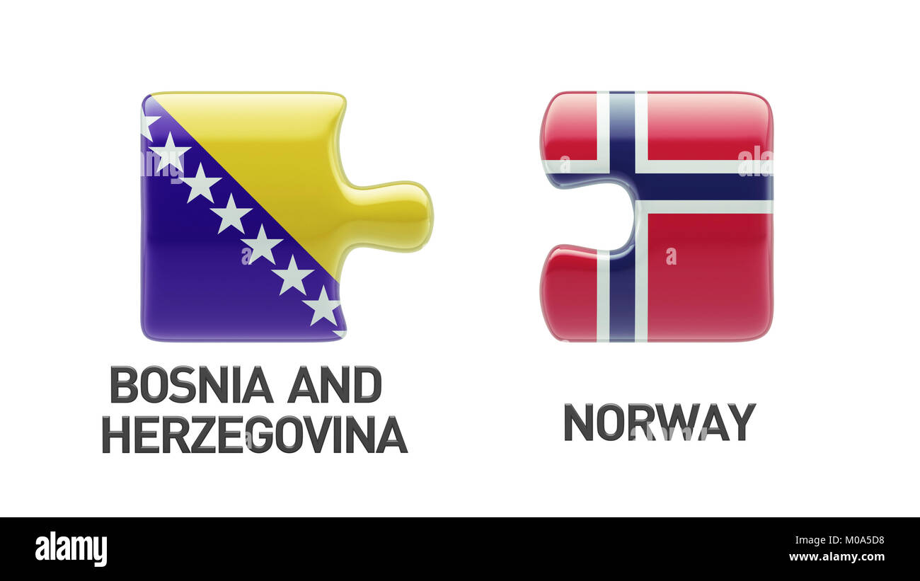 Norway bosnia and herzegovina flag Cut Out Stock Images & Pictures - Alamy