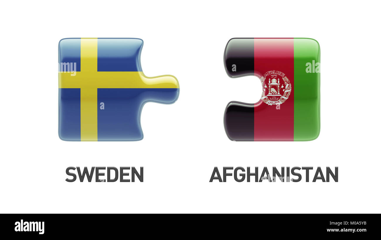 Afghanistan Sweden High Resolution Puzzle Concept Stock Photo - Alamy