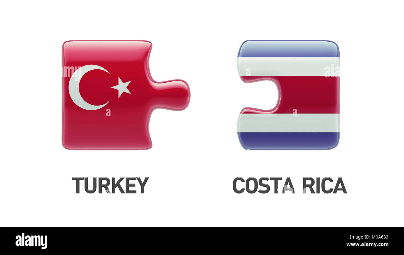 Turkey Costa Rica High Resolution Puzzle Concept Stock Photo - Alamy