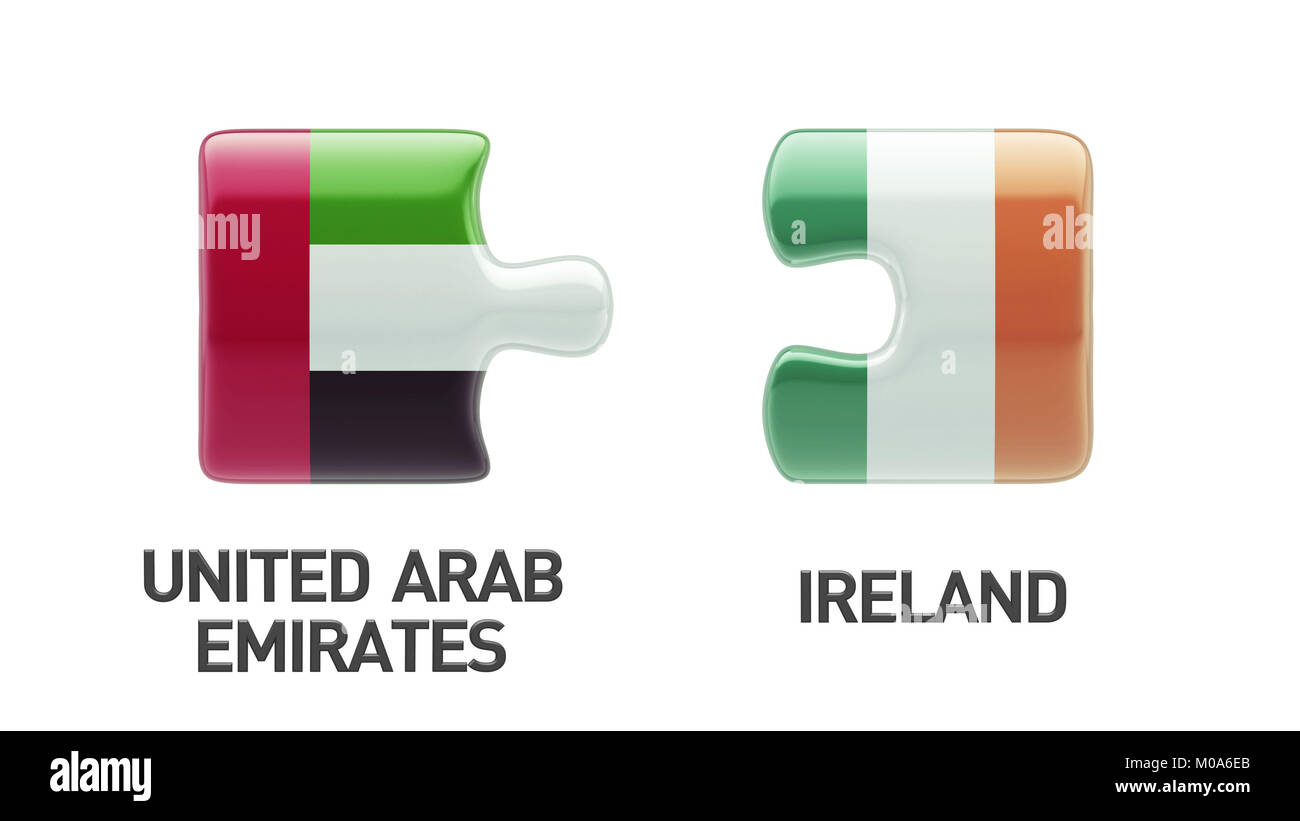 United Arab Emirates Ireland High Resolution Puzzle Concept Stock Photo ...