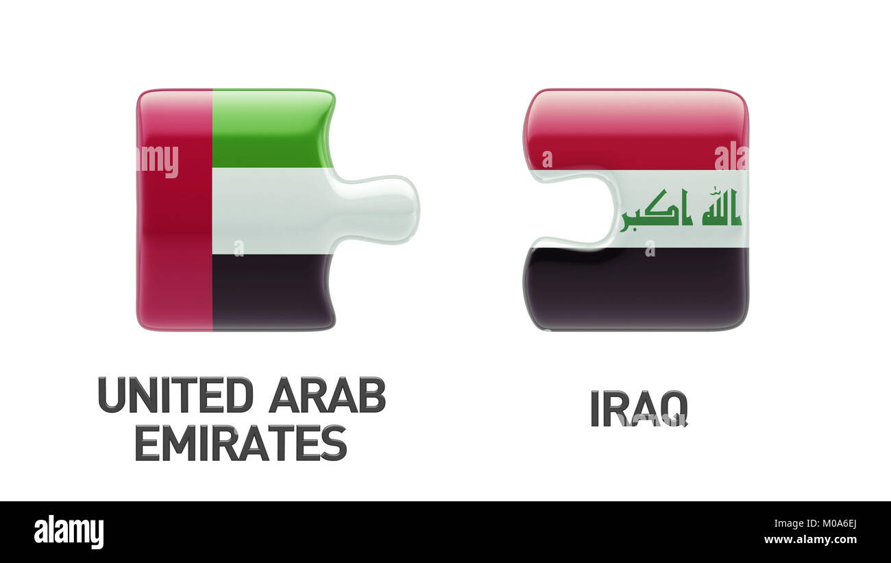 United Arab Emirates Iraq High Resolution Puzzle Concept Stock Photo ...