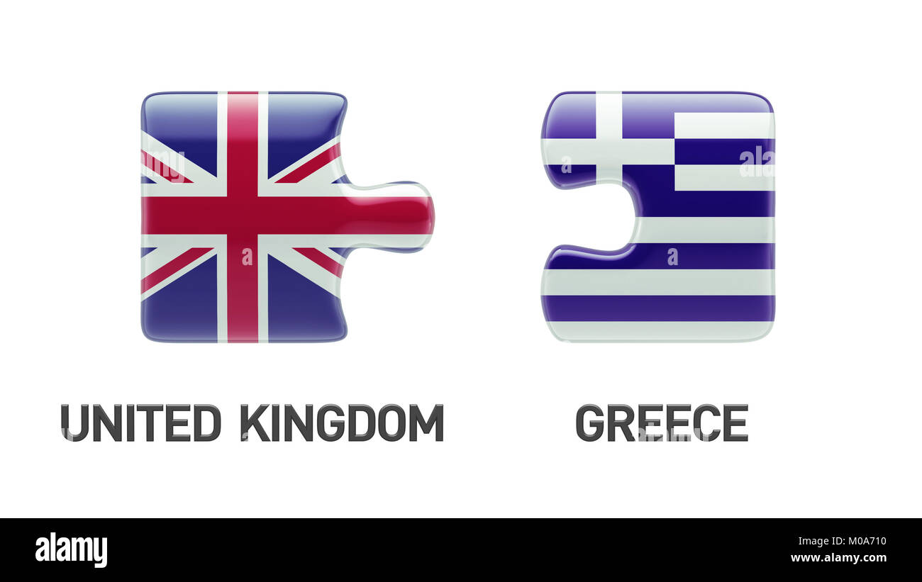 United Kingdom Greece High Resolution Puzzle Concept Stock Photo - Alamy