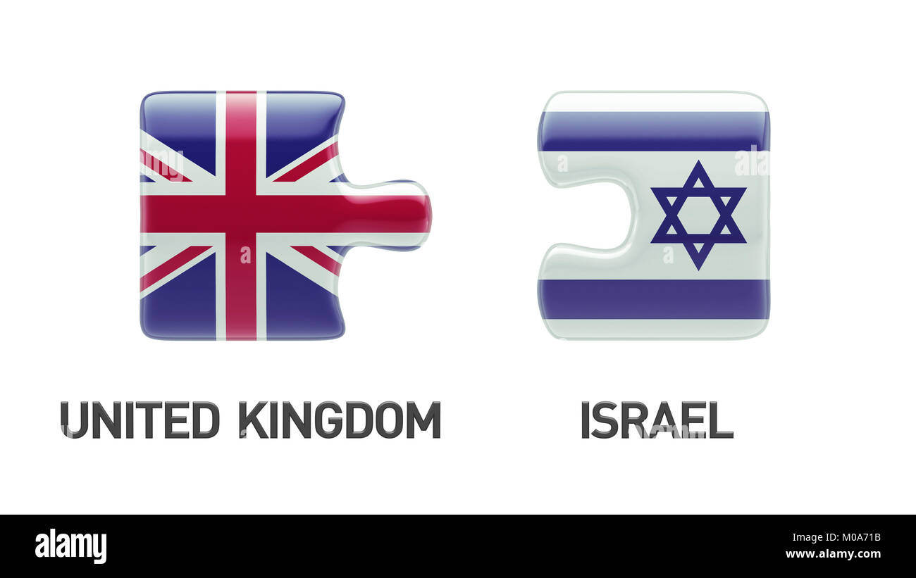 United Kingdom Israel High Resolution Puzzle Concept Stock Photo - Alamy