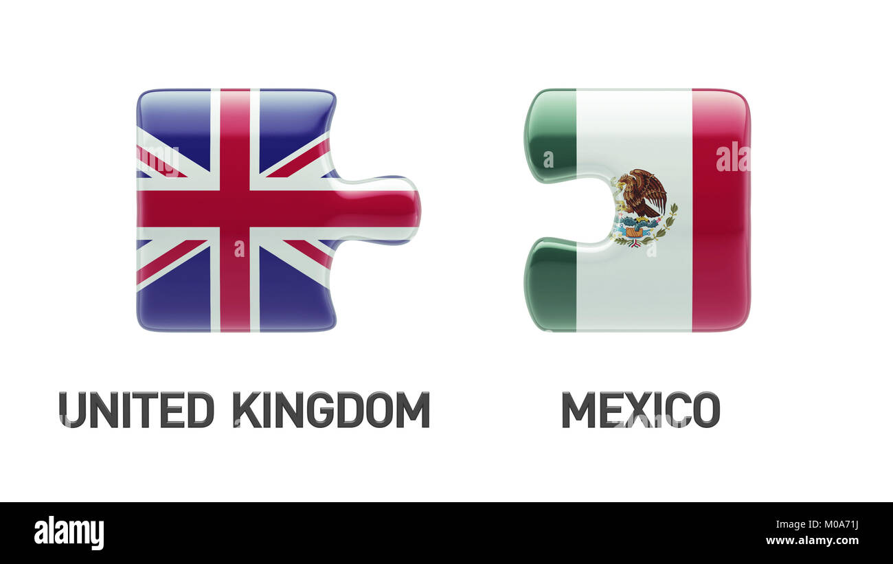 United Kingdom Mexico High Resolution Puzzle Concept Stock Photo - Alamy
