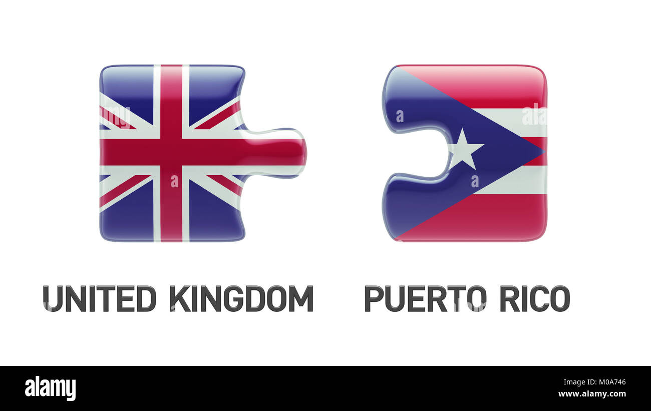 Puerto rico england flag hi-res stock photography and images - Alamy