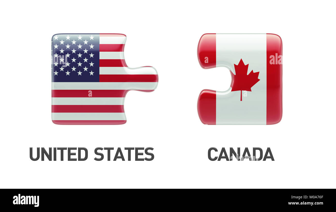 United States Canada High Resolution Puzzle Concept Stock Photo - Alamy