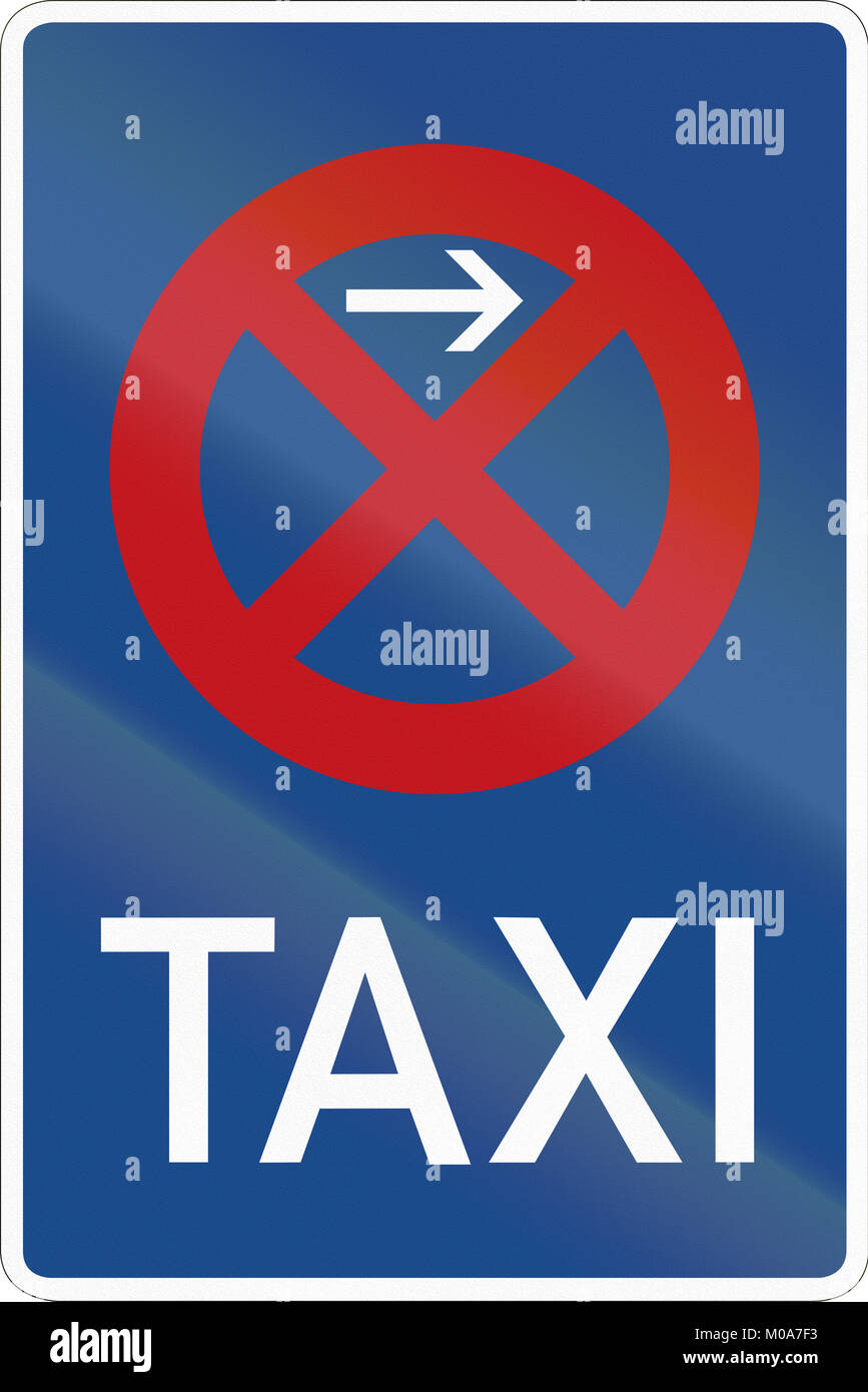 German road sign - Taxi rank - No Stopping Stock Photo - Alamy