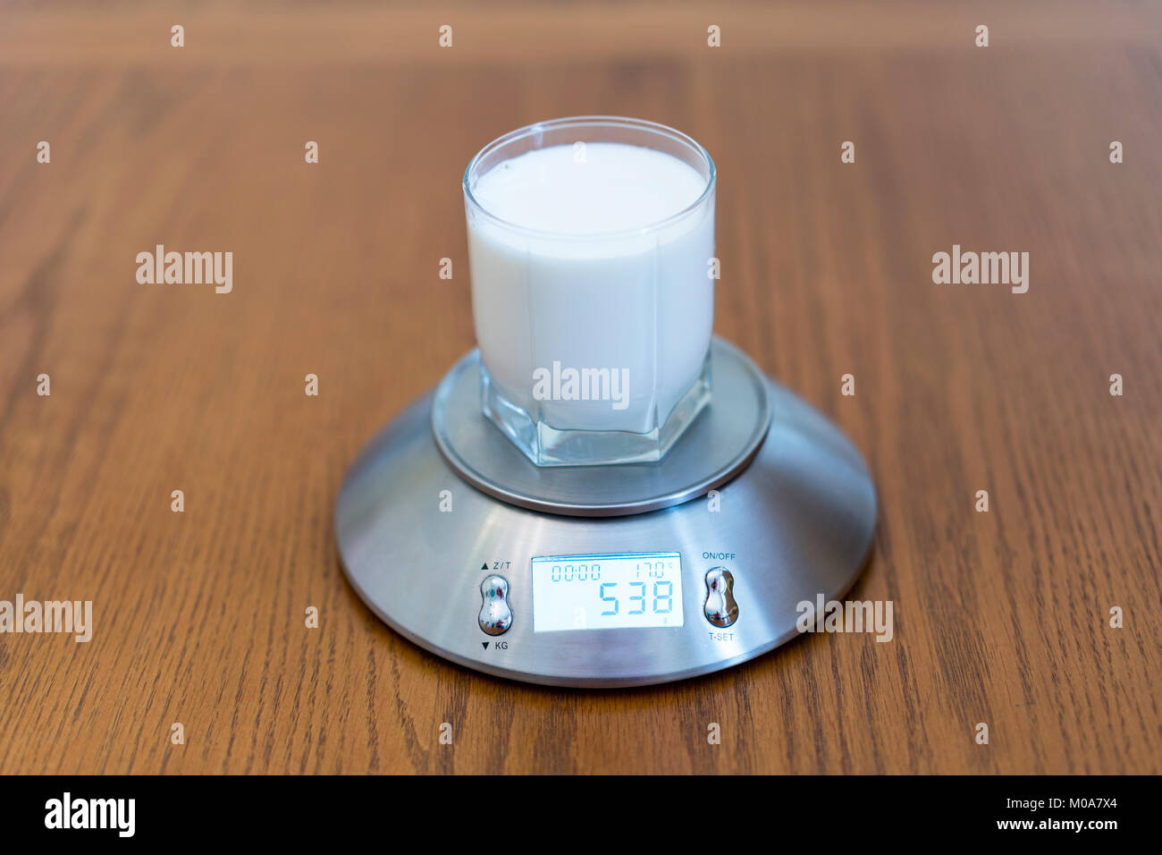 Glass milk on scales hi-res stock photography and images - Alamy
