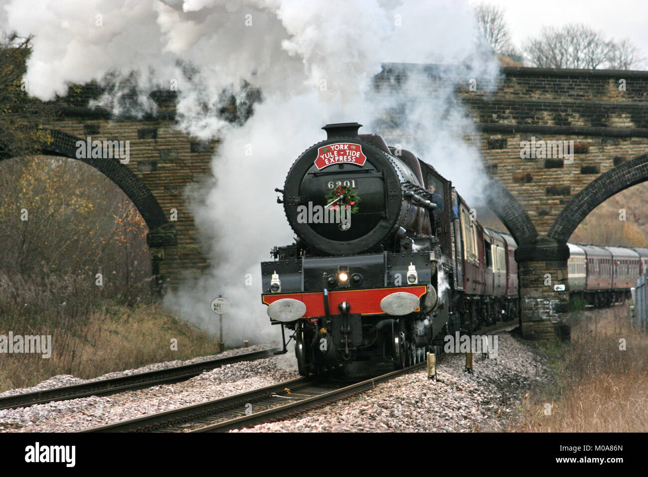 LMS Pacific Steam Locomotive No. 6201 Princess Elizabeth at Elland ...