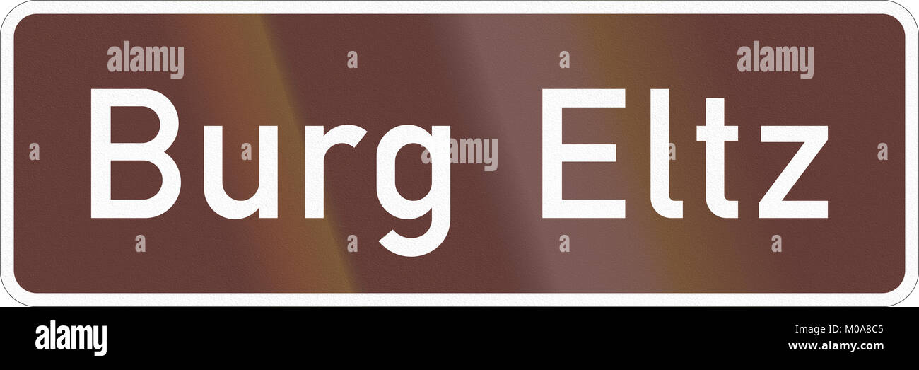 German Sign No. 386.1: touristic information Burg Eltz in art|Diagrams ...