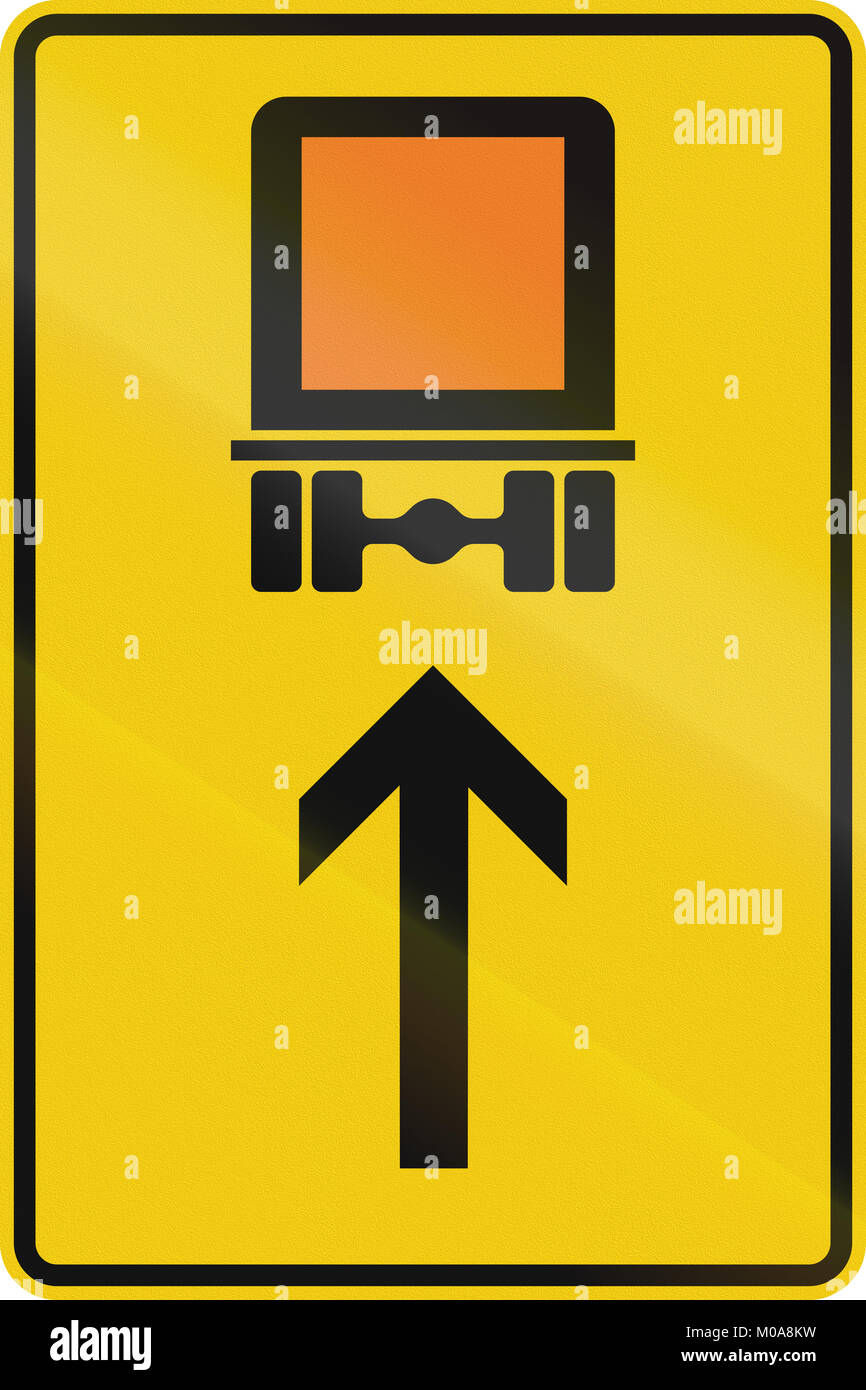 German direction sign for transport of dangerous goods Stock Photo - Alamy