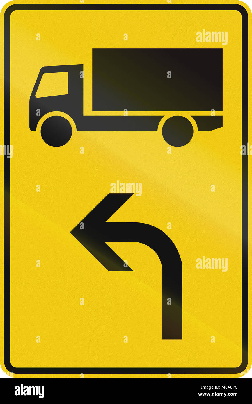 German direction sign for a truck route Stock Photo - Alamy