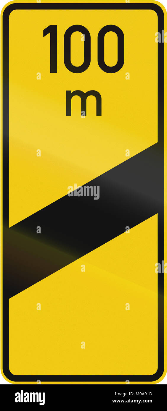 German distance marker for a highway exit Stock Photo - Alamy