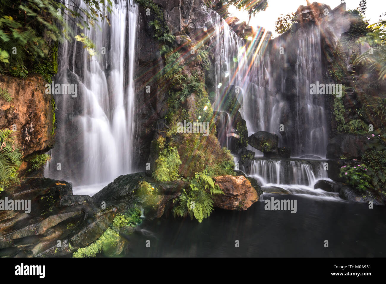 Silky waterfall in rainforest hi-res stock photography and images - Alamy