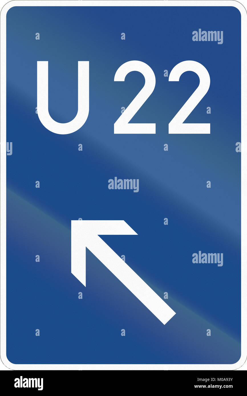 German direction sign for Motorway by-pass route Stock Photo - Alamy