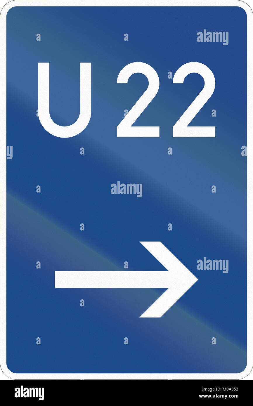 German direction sign for Motorway by-pass route Stock Photo - Alamy