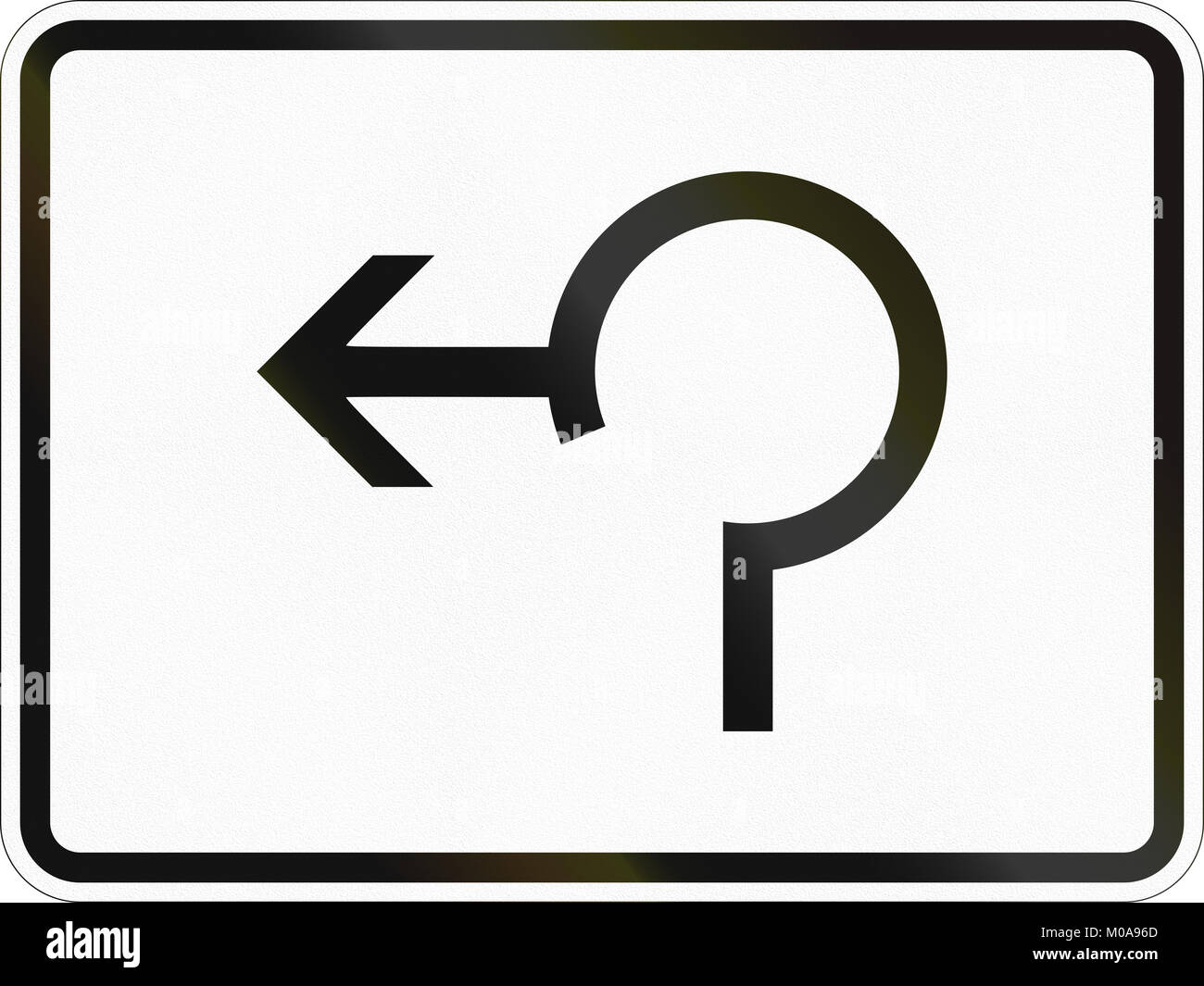 German supplementary road sign - Exit from roundabout Stock Photo - Alamy