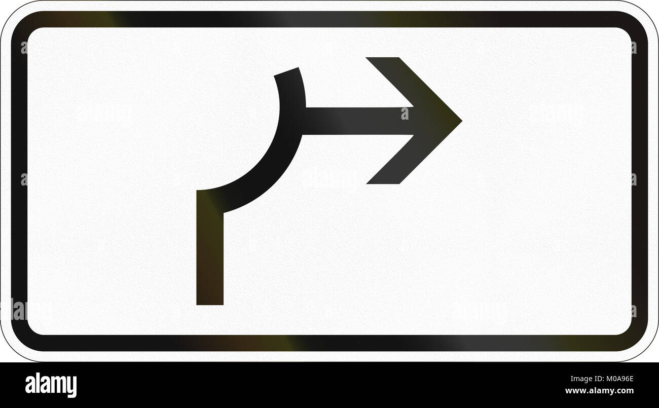 German supplementary road sign - Exit from roundabout Stock Photo - Alamy