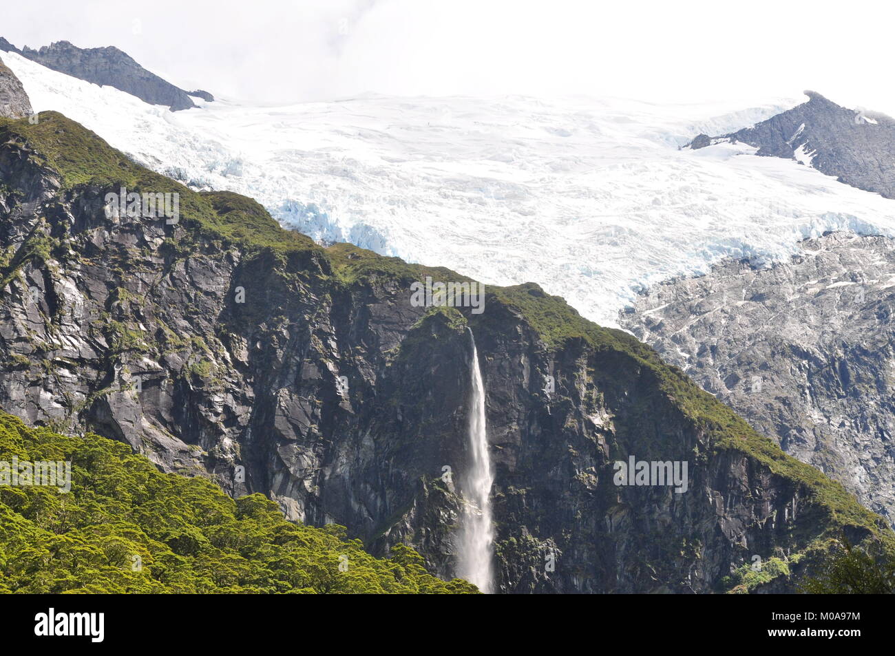 Rob Roy glacier on Mount Aspiring national park in Southern Island, New ...