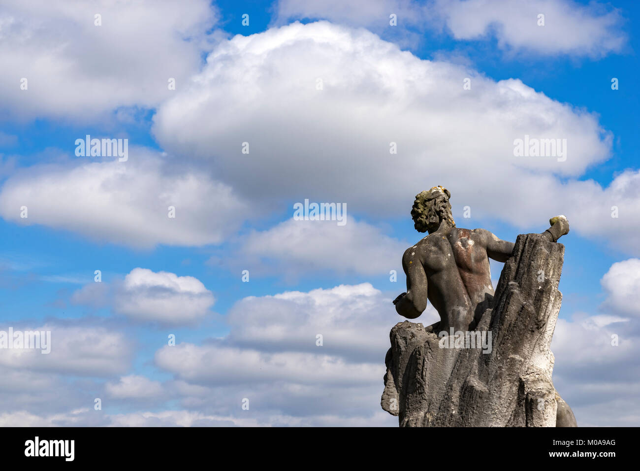 Schloss Dhaun castle Germany. Statue Prometheus of 1888 by Prof. Robert ...