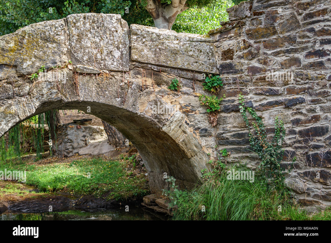 Old romanic stone bridge Stock Photo - Alamy