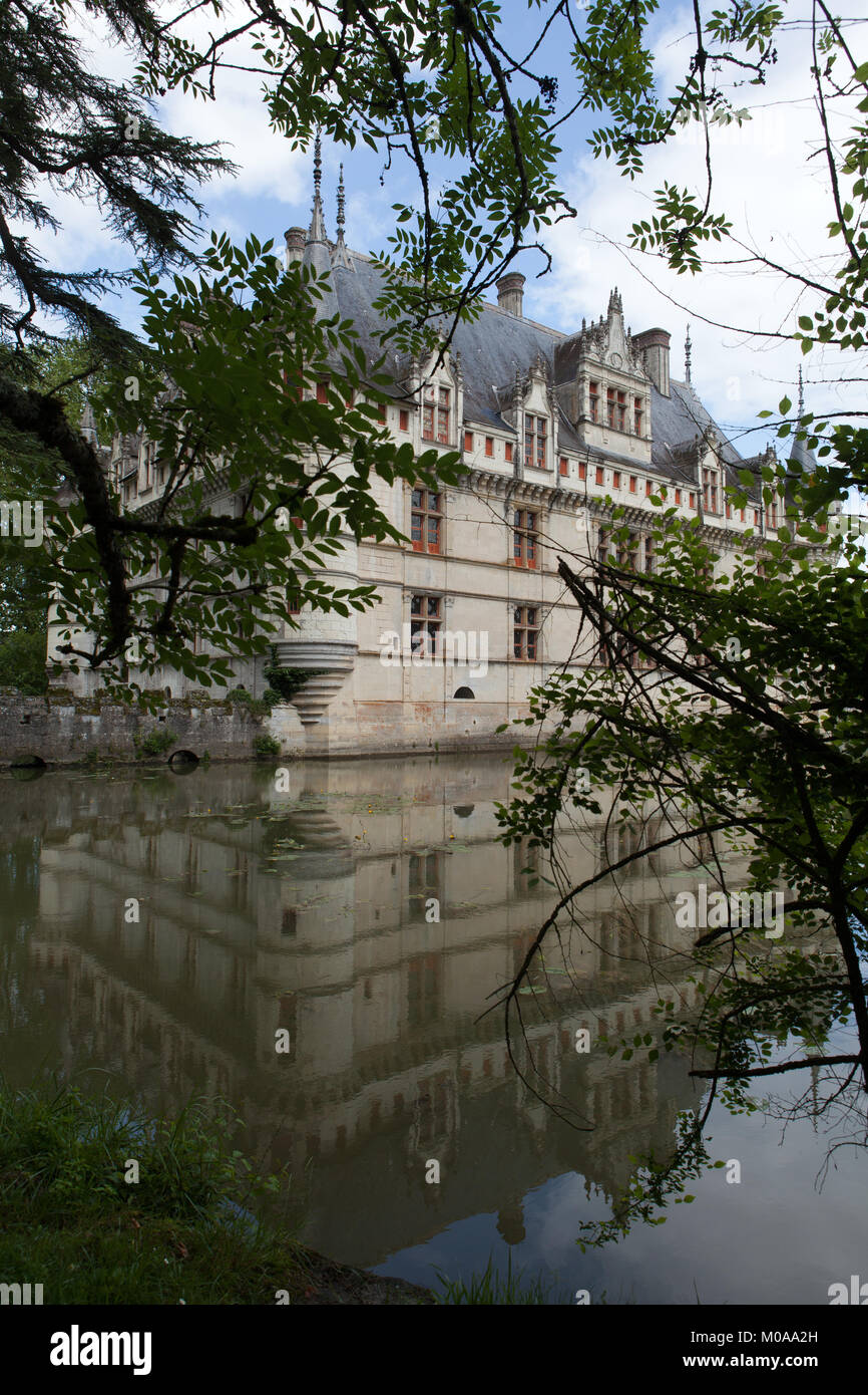Azay-le-Rideau castle in the Loire Valley, France Stock Photo - Alamy