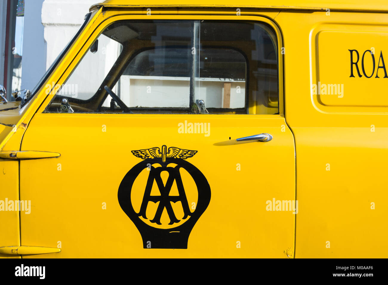 Yellow Automobile Association Mini Road Service Van Stock Photo - Alamy