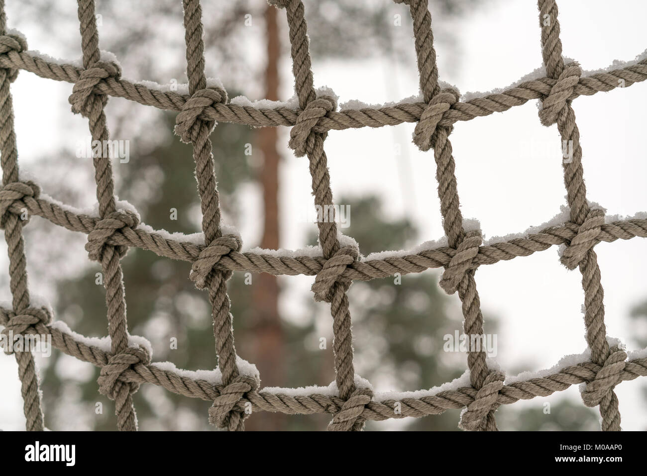 rope net for adventure game Stock Photo - Alamy