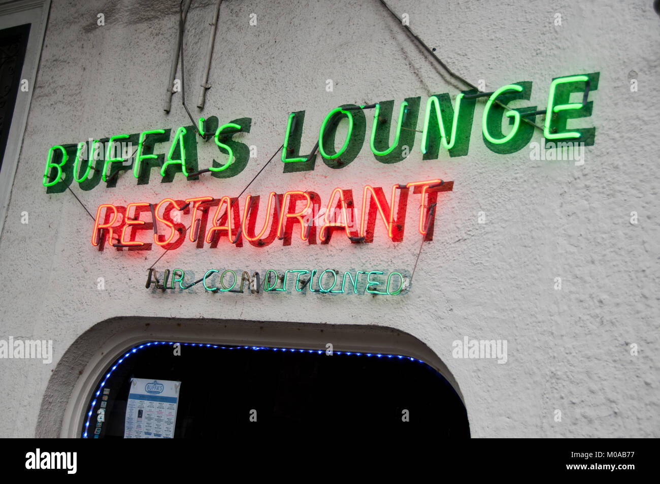 Buffas lounge neon restaurant sign hi-res stock photography and images ...