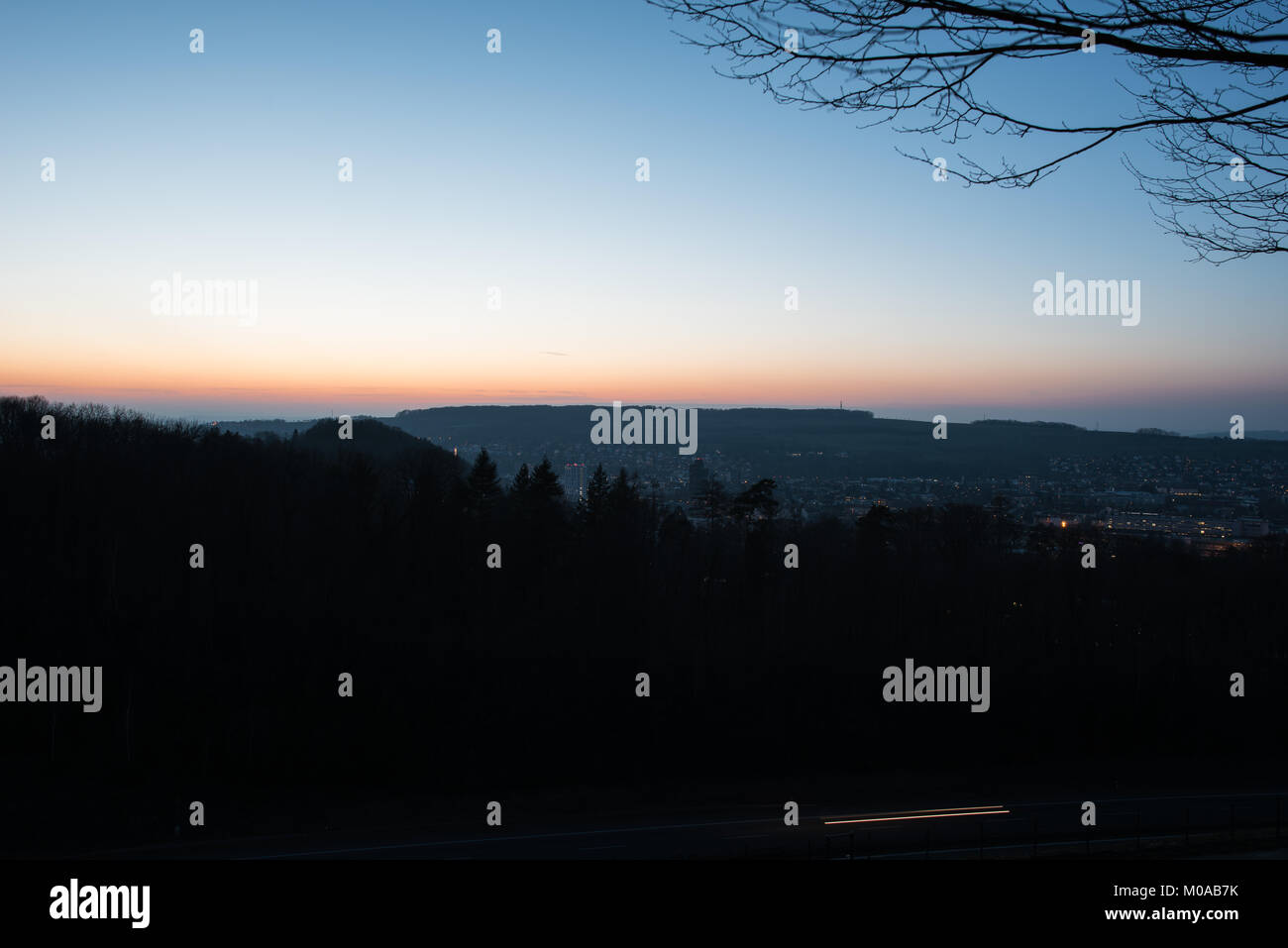 Lörrach germany, cityscape at night Stock Photo - Alamy