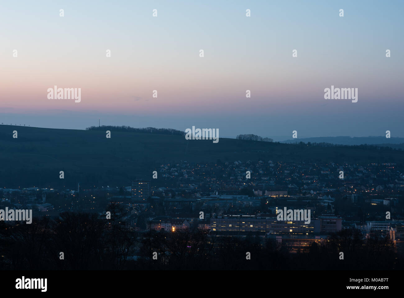 Lörrach germany, cityscape at night Stock Photo - Alamy