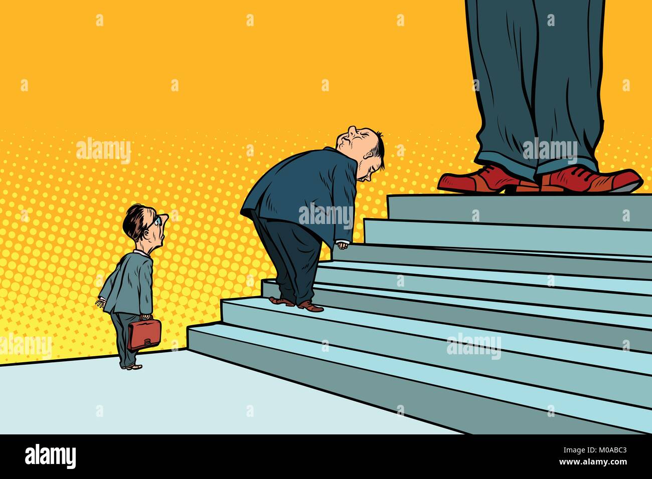 The official hierarchy, bosses and subordinates. duplicity and ...