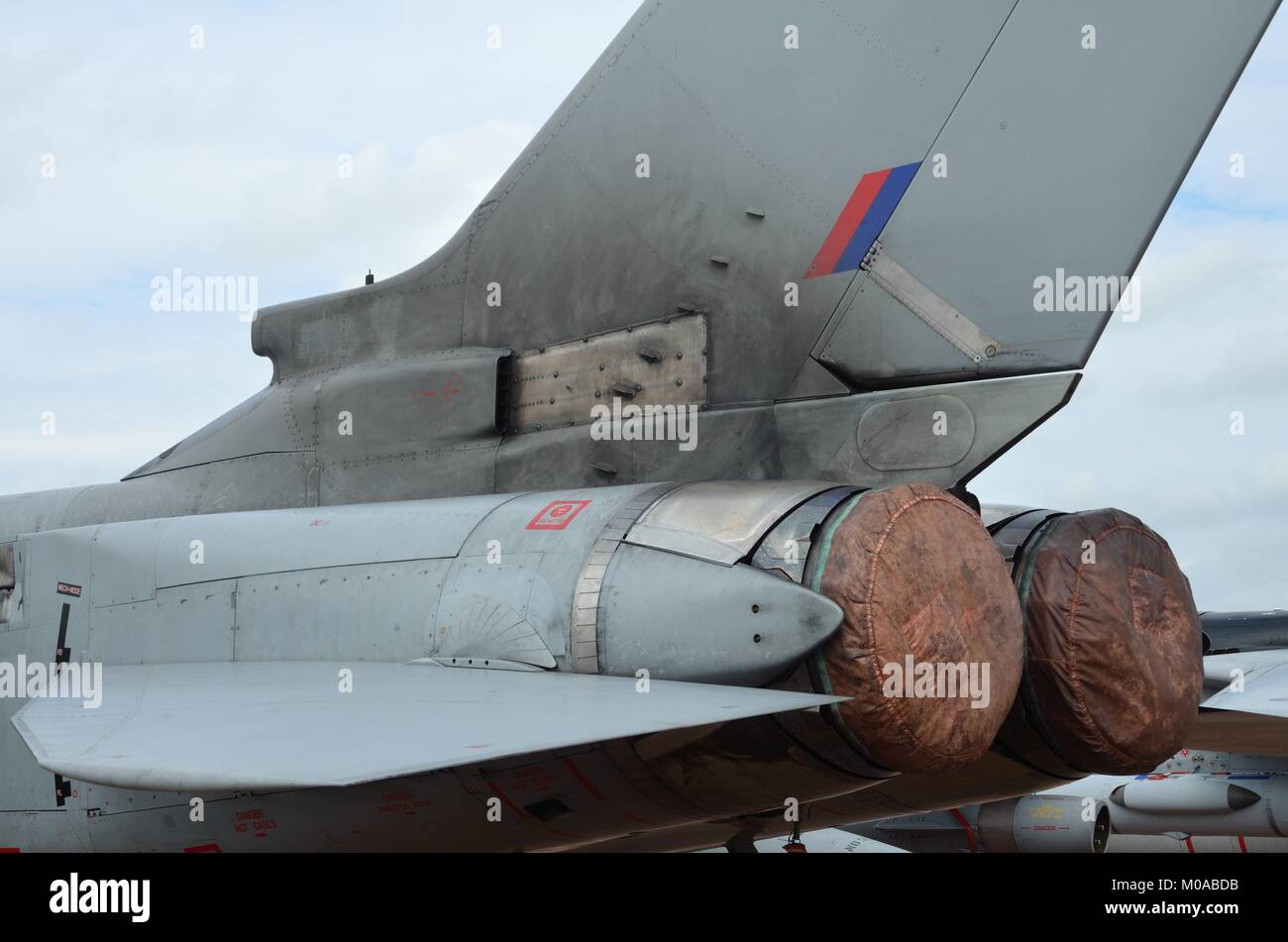 RAF Tornado GR4 tailplane and engine details Stock Photo - Alamy