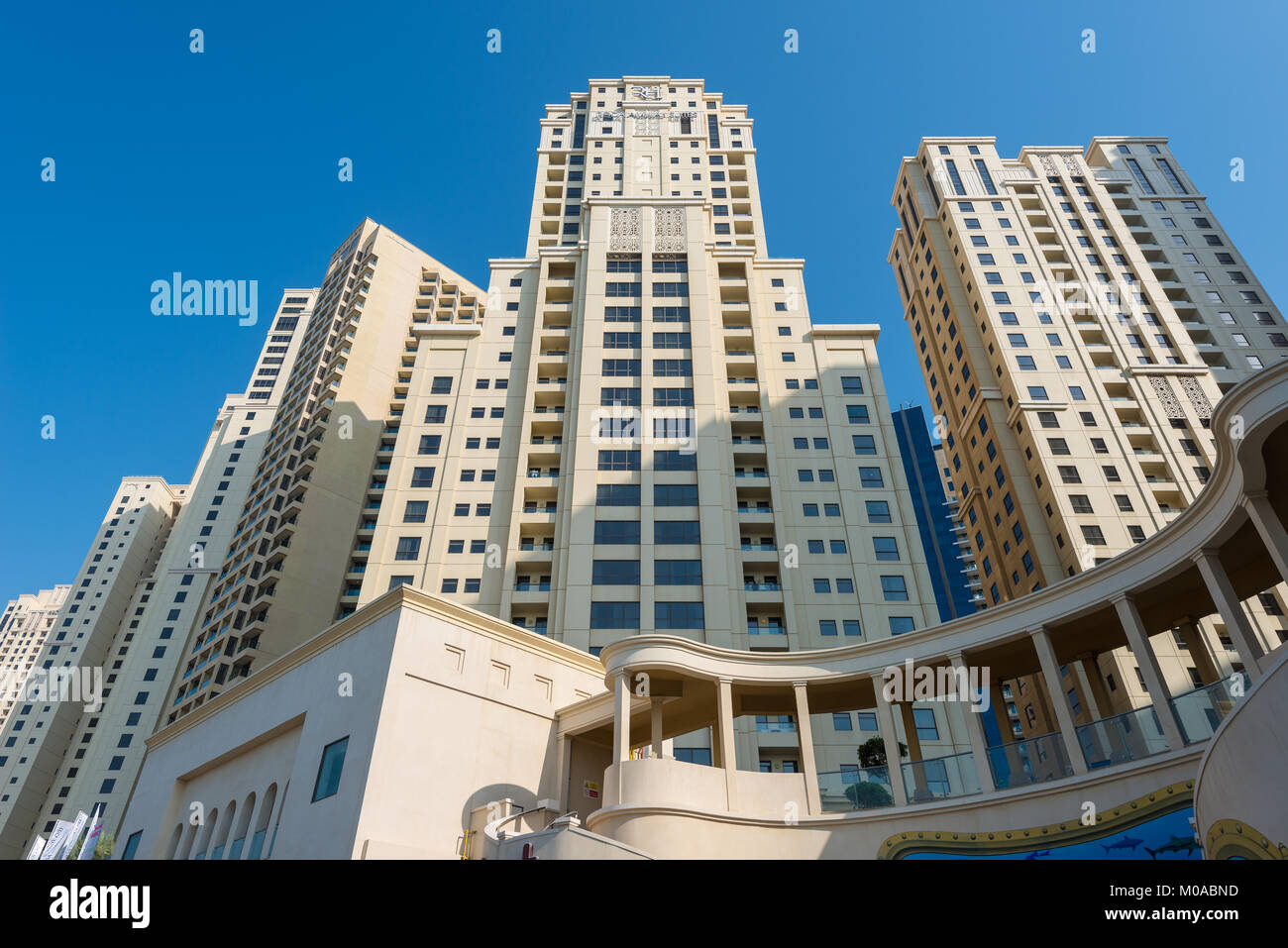 Jumeirah Beach Residence towers, a waterfront community around Dubai ...