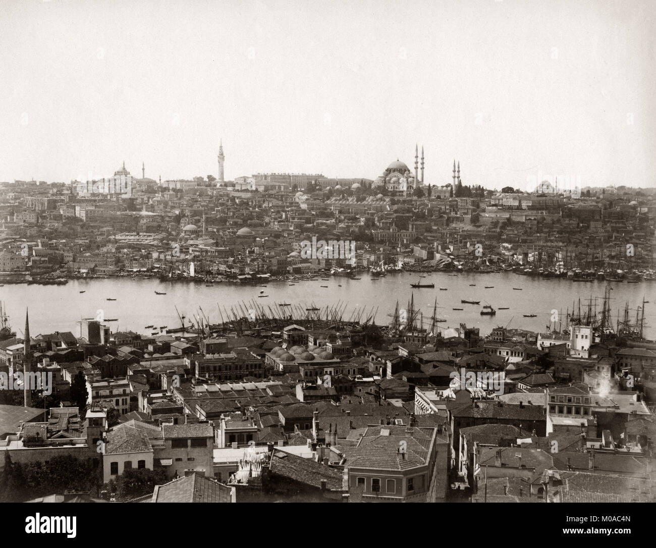View across the Bosphorous, Constantinople, Istanbul, Turkey, c.1890 ...