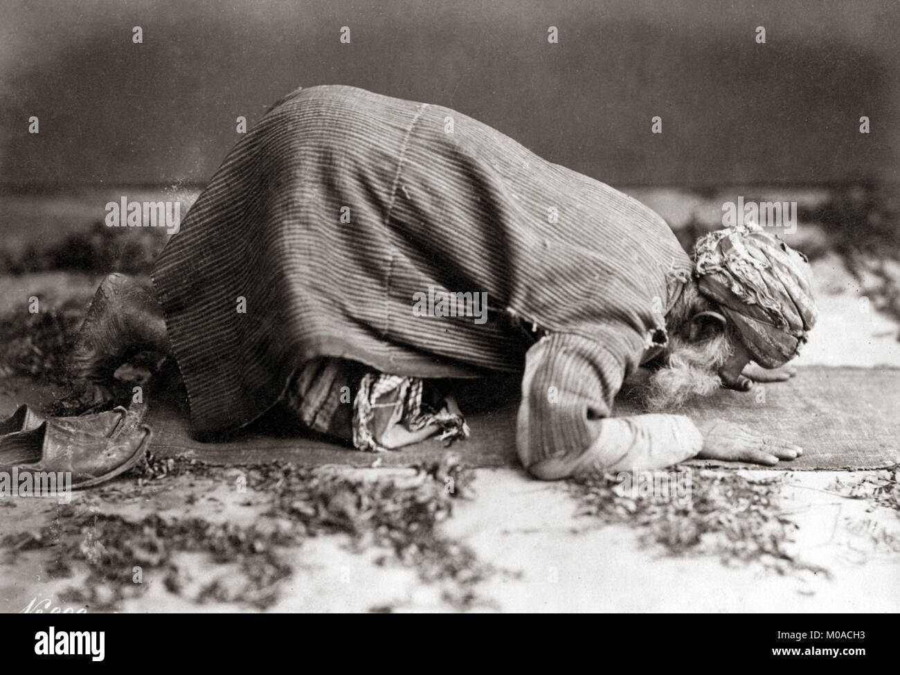 Muslim man at prayer, Egypt, 1880's Stock Photo - Alamy