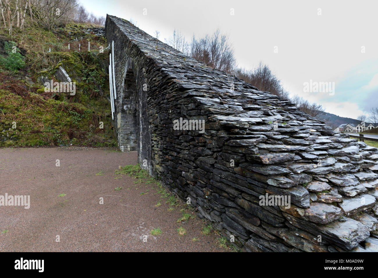 Ballachulish slate arch and inclined plane Stock Photo - Alamy